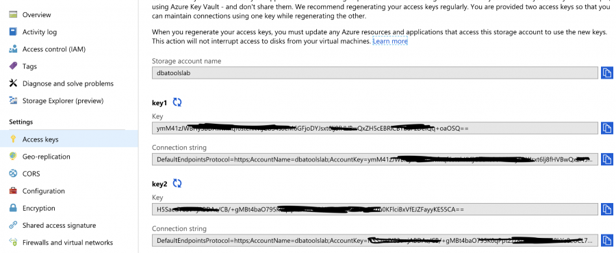 Creating Azure Blob storage account for SQL Server backup and restore via the portal - Stuart Moore